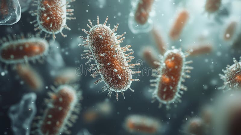 Diverse Bacterial Forms in Motion Stock Illustration - Illustration of ...