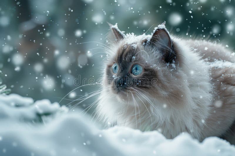 Captivating Image of a Himalayan Cat with Stunning Blue Eyes, Peering ...