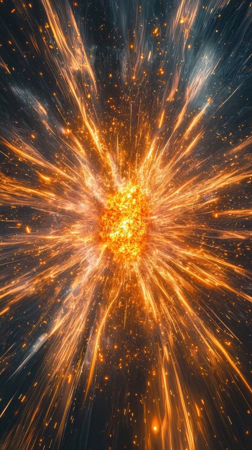 A Stunning Burst of Orange and Yellow Sparks Signifying Energy from ...