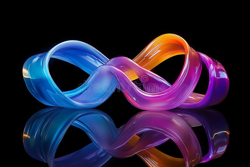 Abstract Infinity Symbol: a Vibrant Swirl of Color and Light ...