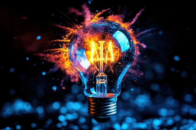 Innovative Idea Explosion stock illustration. Illustration of light ...