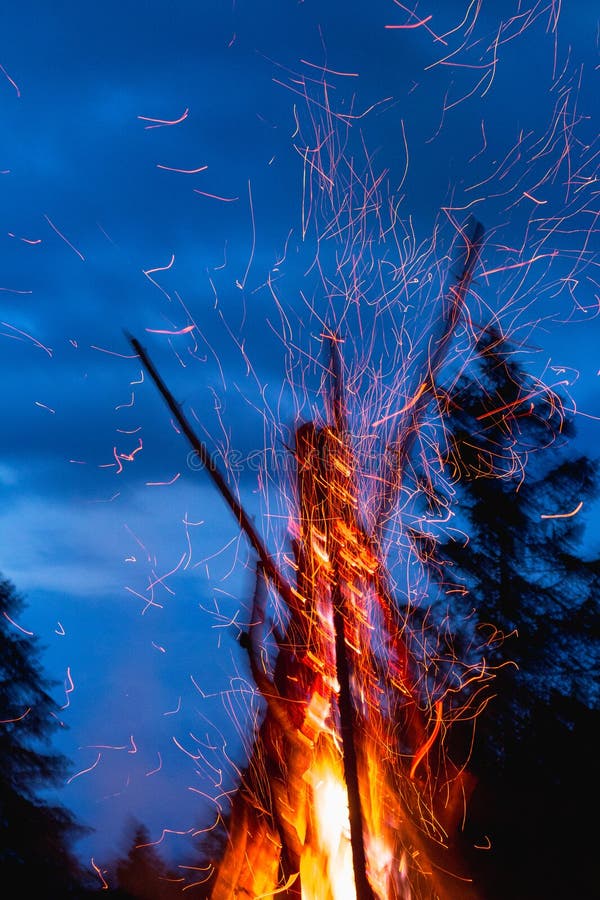 Kupala Night Celebration: Giant Conical Bonfire in the Carpathians ...