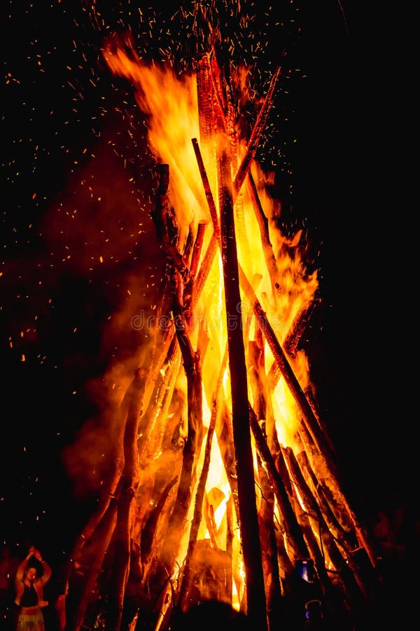 Kupala Night Celebration: Giant Conical Bonfire in the Carpathians ...