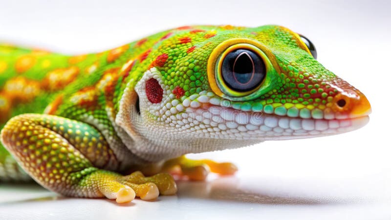A Stunning AIGenerated CloseUp of a Gecko on a White Background ...