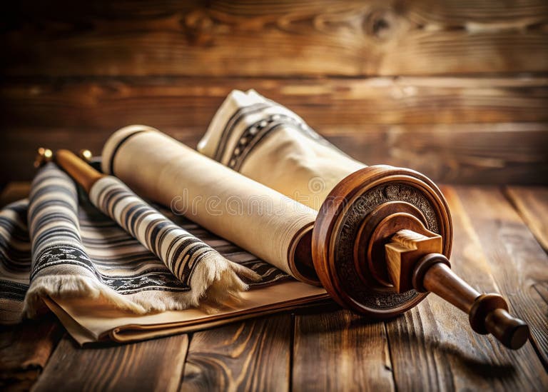 A Deep Dive into Jewish Sacred Texts Detailed Image of a Torah Scroll ...