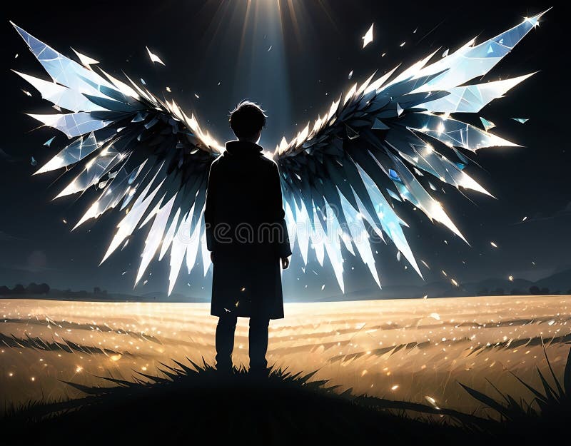 AI-Generated Wings of Shadow Stock Illustration - Illustration of ...