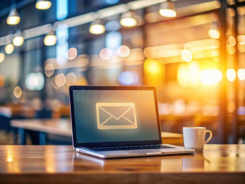 Streamlined Email Communication Modern Laptop and Interface Showcase ...