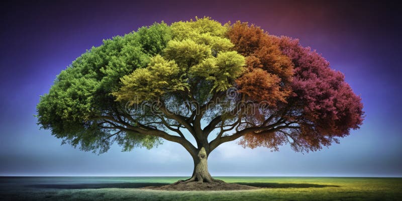 A Vibrant Unity Tree Celebrating Racial Harmony Ethnic Diversity and ...