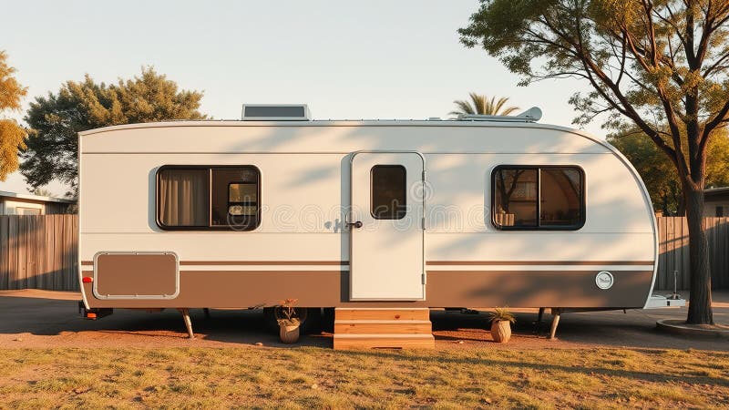 Rustic Mobile Home Design Mockup Empty Space for Branding and ...