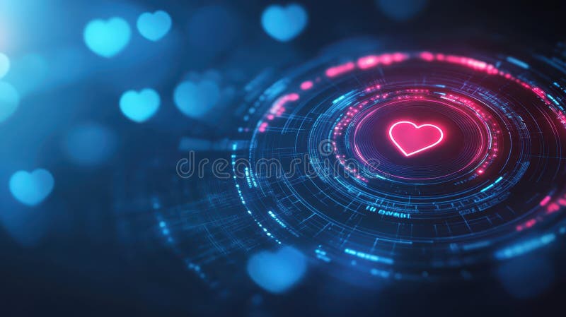 Captivating Image of a Red Heart within Circle, Symbol of Love, Unity ...