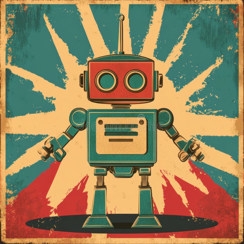 A Captivating Image of a Retro Robot Dancing is Created by Combining ...