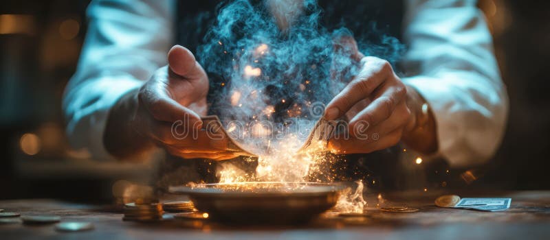 Closeup Image of Hands Learning Magic Tricks with Props - Creative and ...
