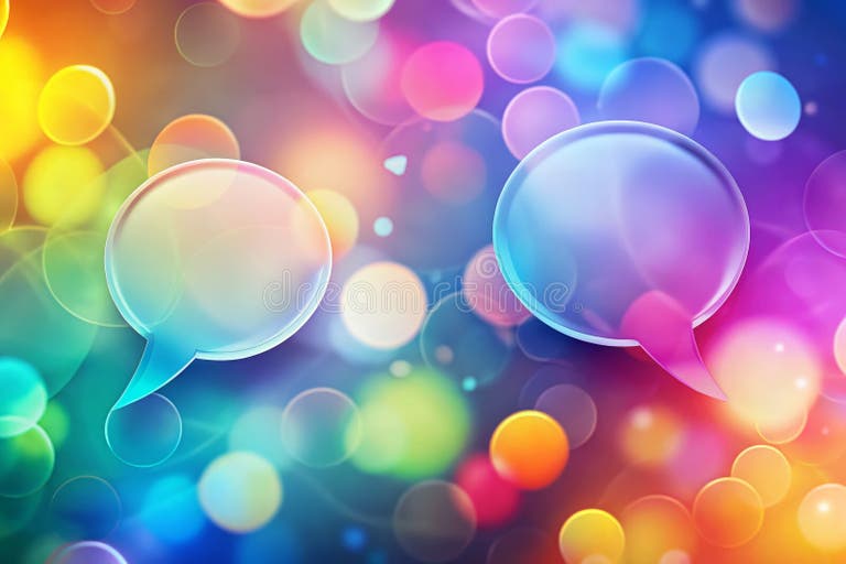 Abstract Speech Bubbles Communication Concept a Visual Representation ...
