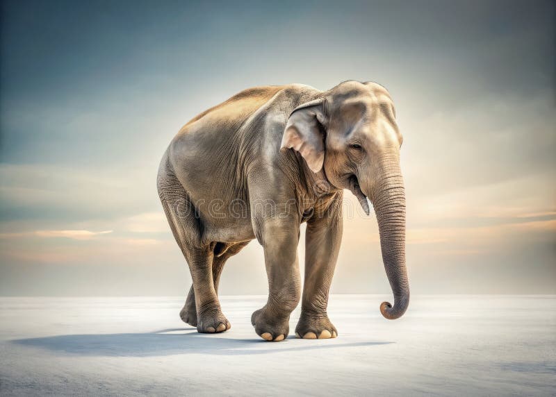 Majestic Asian Elephant a Minimalist Portrait of Natures Gentle Giants ...