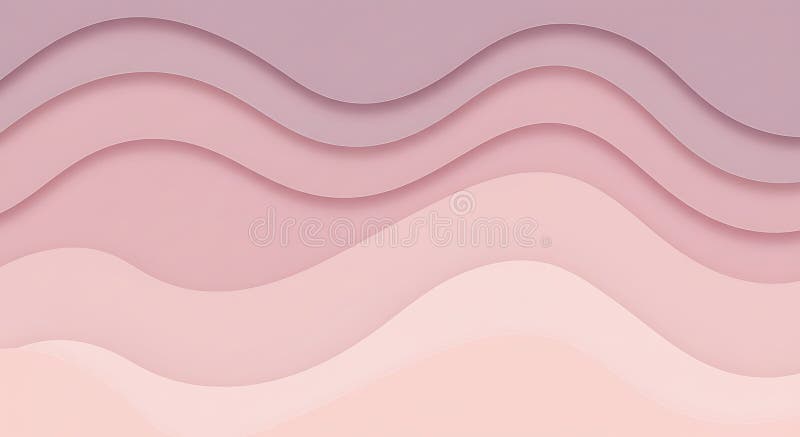 Abstract Pink Wave Background: a Layered Papercut Design Stock ...