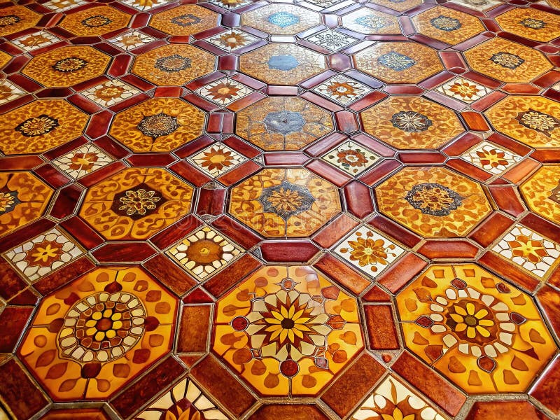 Stunning Octagonal Ochre Tiles a Warm and Inviting Geometric Floor ...