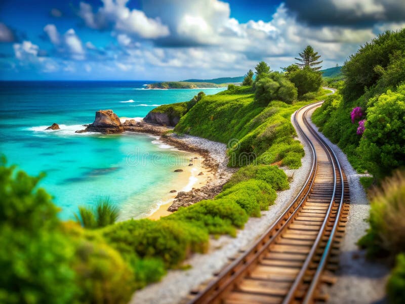 Enchanting Bermuda Railway Trail a TiltShift Perspective on Coastal ...