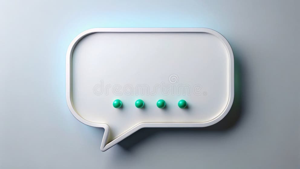 Empty Speech Bubble with Three Dots a Visual Representation of ...