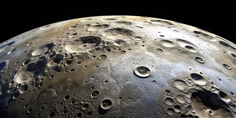 Detailed View of a Rugged Lunar Surface a Stunning Realistic Image of a ...