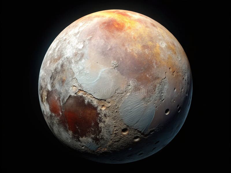A Detailed Glimpse of Charon Plutos Largest Moon Unveiling the Icy Surface of a Distant World in ...