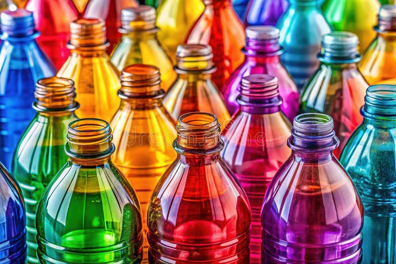 Vibrant Colorful Plastic Bottles Food Photography Mockups for Beverage ...