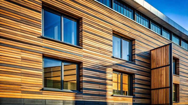 Sleek Modern Architecture a Striking Blend of Horizontal Wood and Black ...