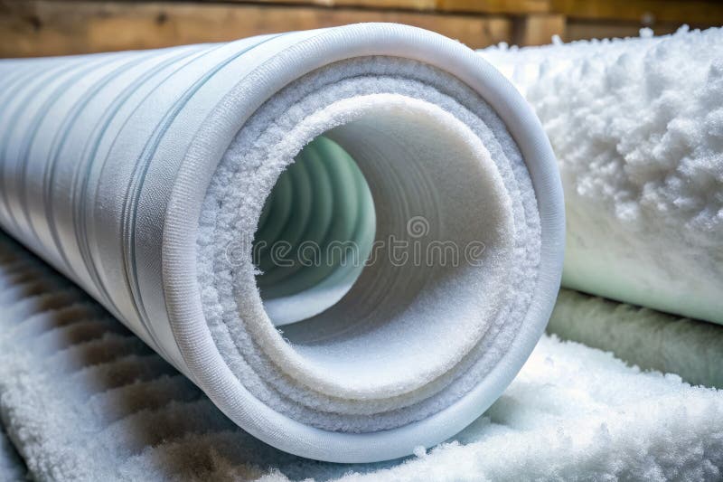 Insulating Foam Wrap Around Cylindrical Pipe a Study in Serene Textured ...