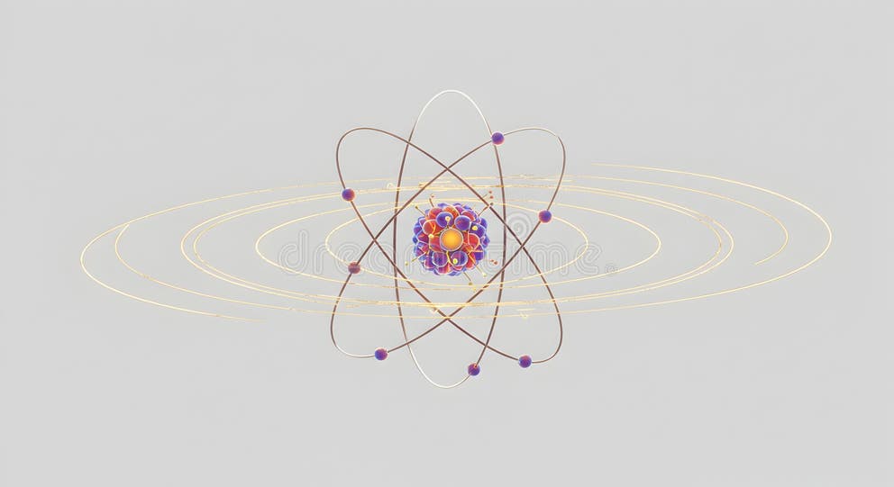 Atomic Structure Visualization Stock Illustration - Illustration of ...
