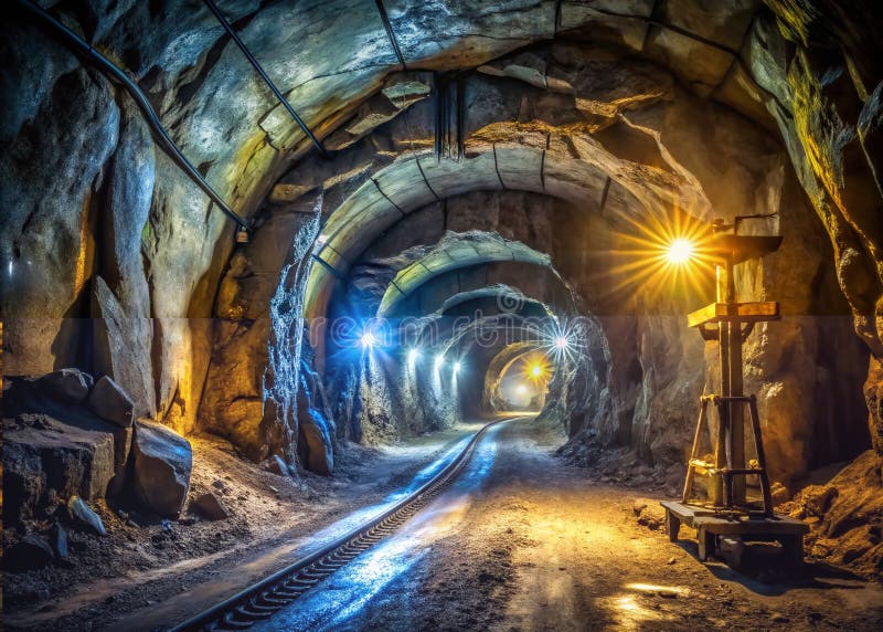 Exploring the Abandoned Mine Tunnels Dead End Intricate Roadheader ...
