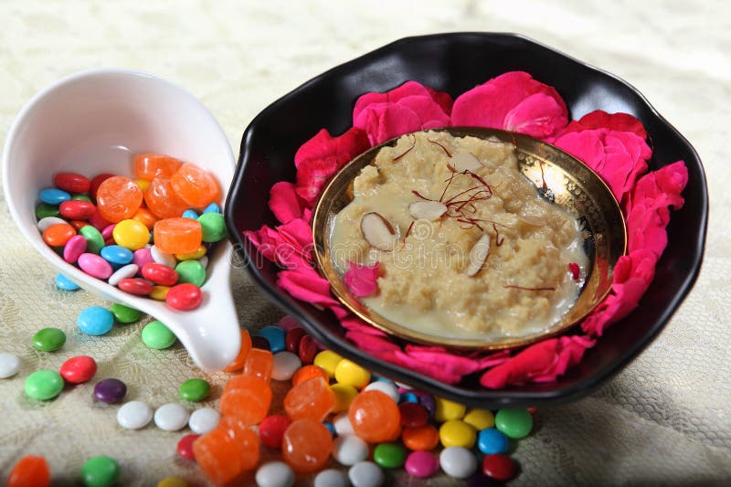 Middle Eastern Rice Pudding. Kheer. Rice Pudding. Eyrian Rice Pudding. Stock Image - Image of ...