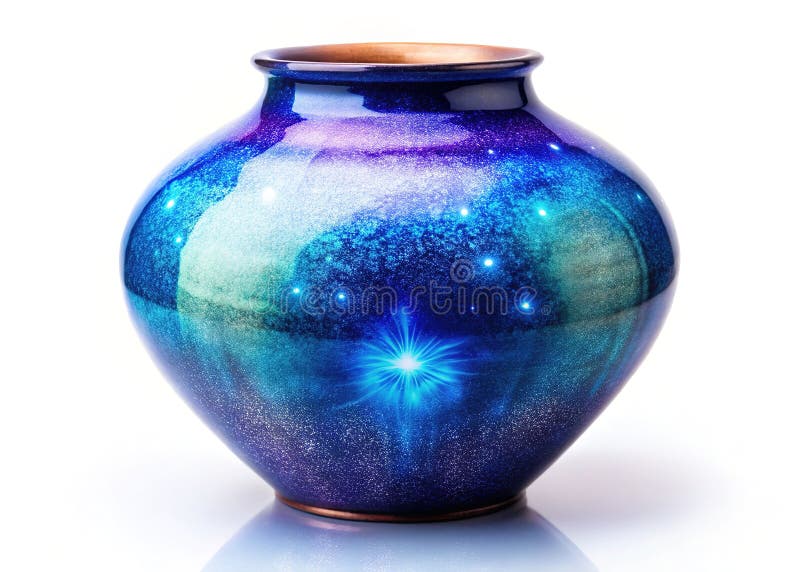 A Glowing Moonlight Dream DoubleExposed Ceramic Vase a Stunning Fusion ...