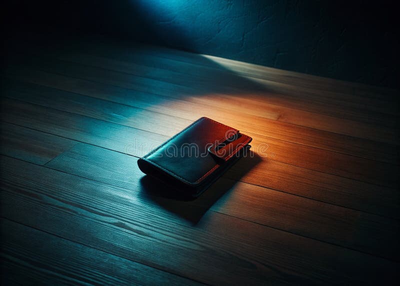 Lost Wallet Silhouette on Floor Dramatic Backlit Photography Captures a ...