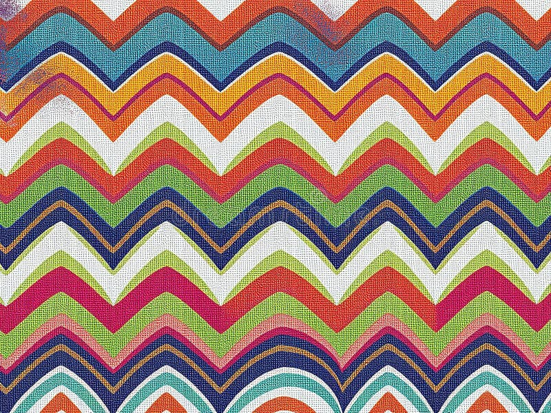 Vibrant Chevron Patterned Fabric a Bold Abstract Design for Modern ...