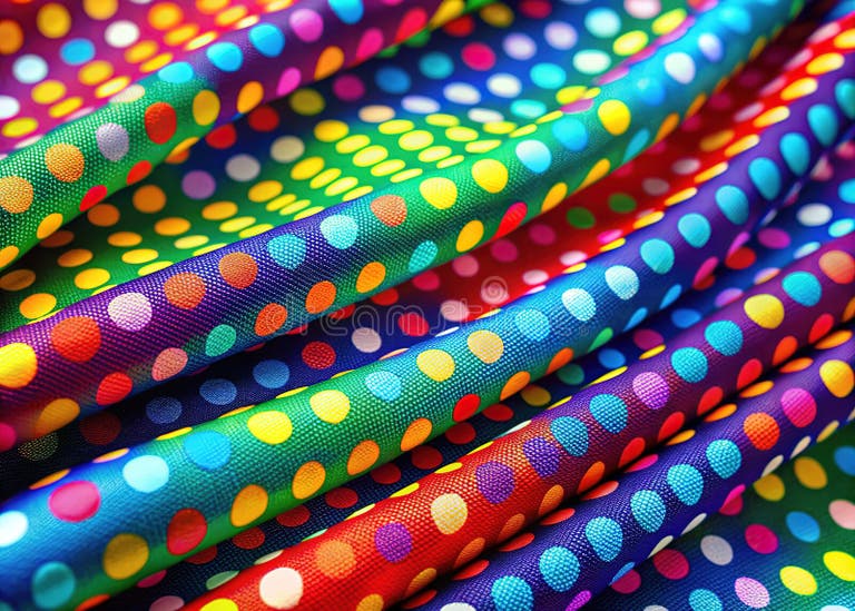 Vibrant Geometric Dotted Fabric Pattern a Colorful Abstract Design for ...