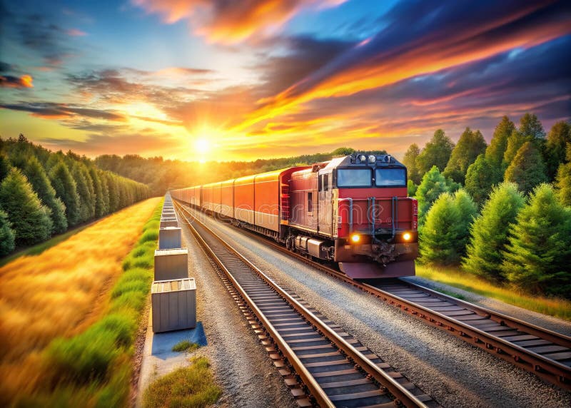 Fast Freight Train Carries Colorful Cargo Across the Country Stunning ...