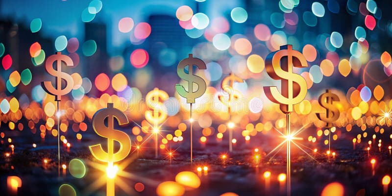 Bokeh Dollar Sign Pointers a Creative Financial Visualization for ...