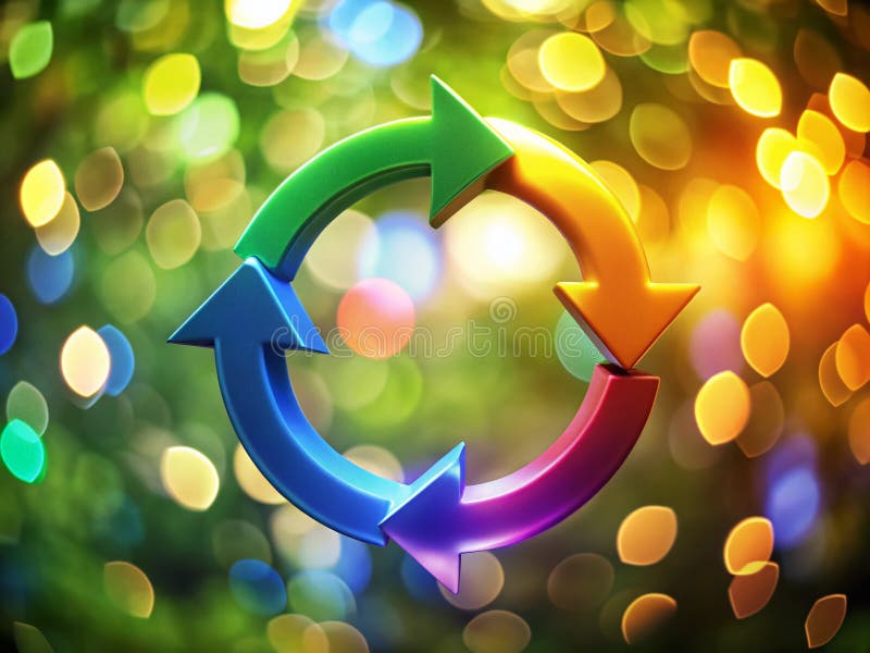 Refreshing Processes Dynamic Circular Arrows Illustrate Reloading ...