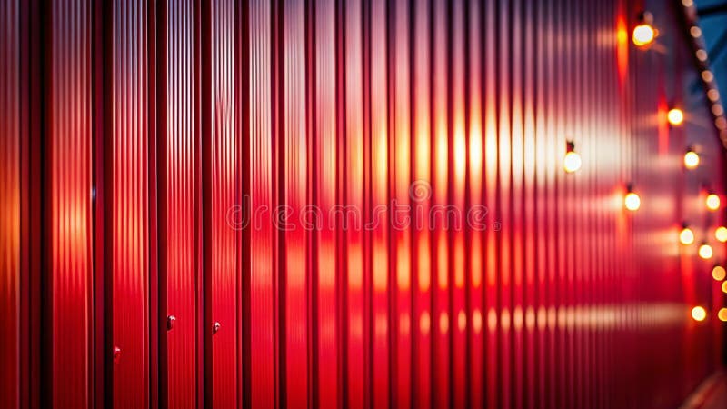 Modern Industrial Red Metal Panel Wall a Striking Background for Design ...