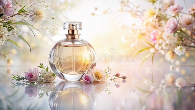Elegant Empty Perfume Bottle Double Exposure a Sophisticated Fragrance ...