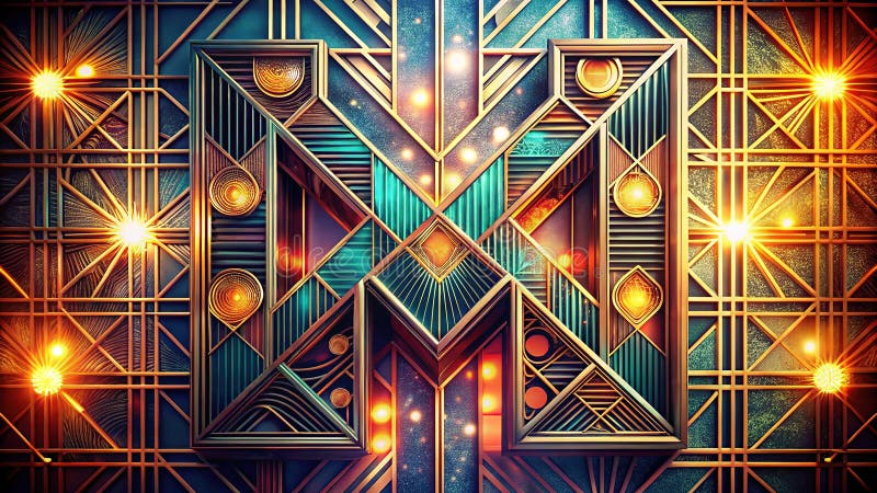 Stunning Art Deco Double Exposure Alphabet Geometric Typography for ...