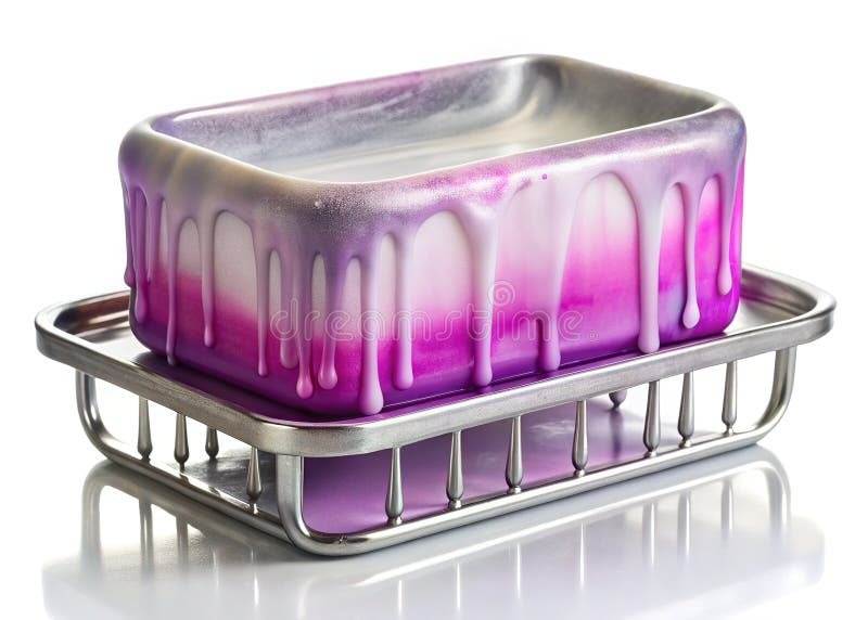 Elegant Soap Dish Design Dripping Paint Double Exposure Stock ...
