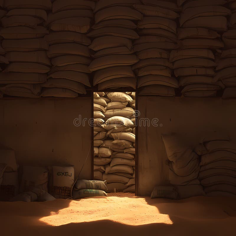 Bountiful Harvest: a Grain Storage Room in Full Glory Stock ...