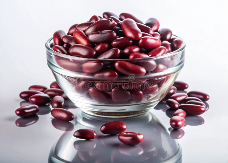 Intricate Details of Four Red Kidney Beans Captured through Long ...