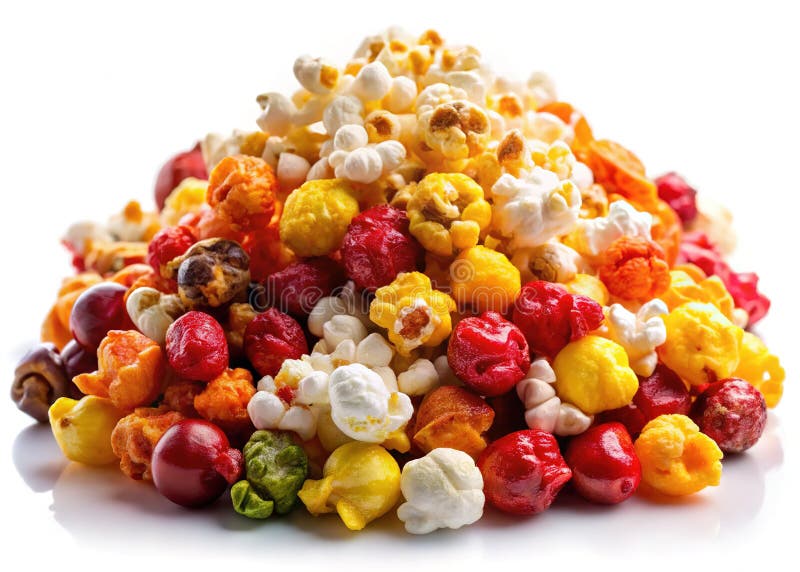 Closeup View of Isolated Popcorn Kernels a HighDefinition Food ...