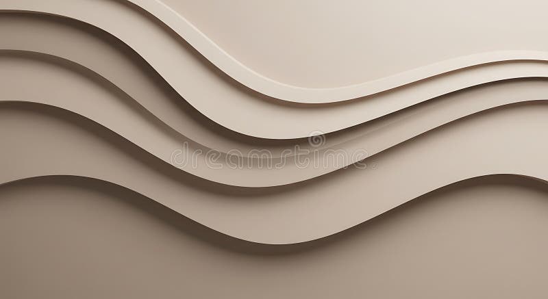 Abstract Beige Wave Background: AI-Generated 3D Render Stock ...