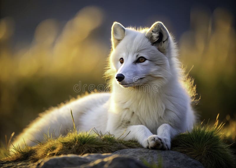 A Majestic Arctic Fox Resting in the Snow Stunning Wildlife Photography ...