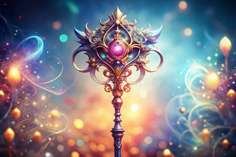 Exquisitely Detailed Double Exposure Magical Staff Intricate Designs ...