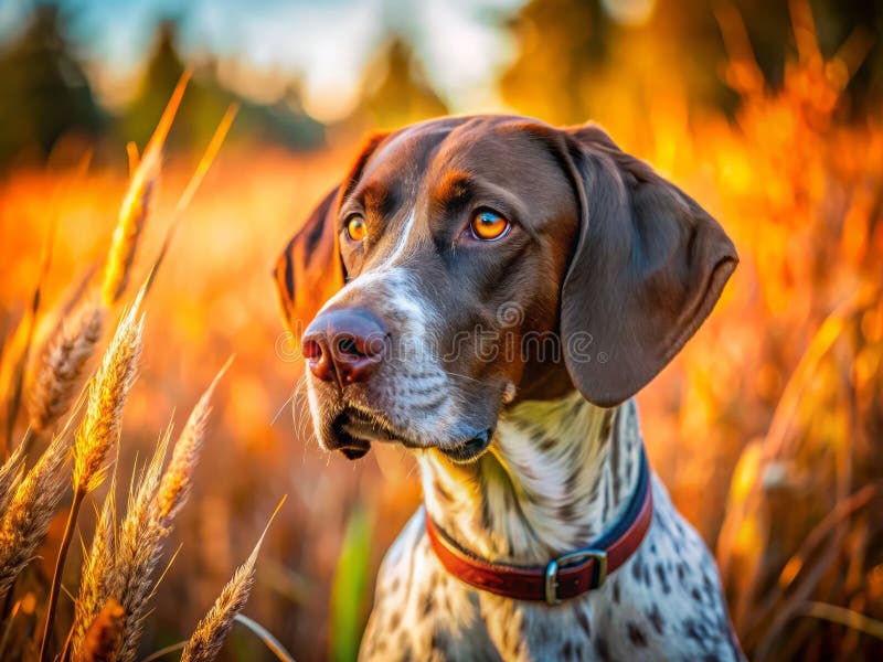 Alert and Ready: a Stunning Pointer Dog in the Wild, Anticipating a Day ...