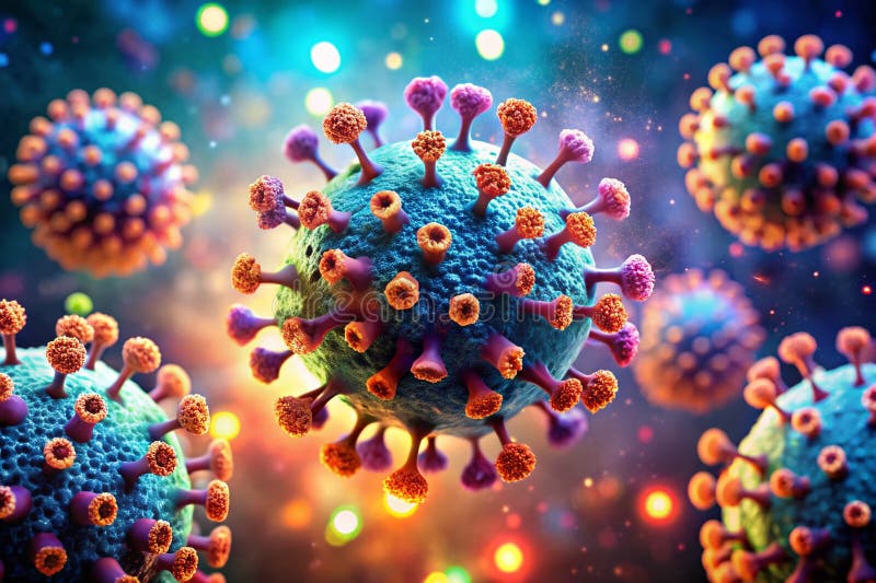 Detailed 3D Model of a Virus a Microscopic Perspective for Scientific ...