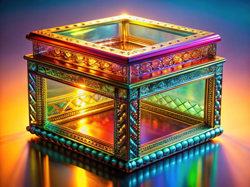 A Study in Light and Form Intricate Reflections within a Facetted Glass ...